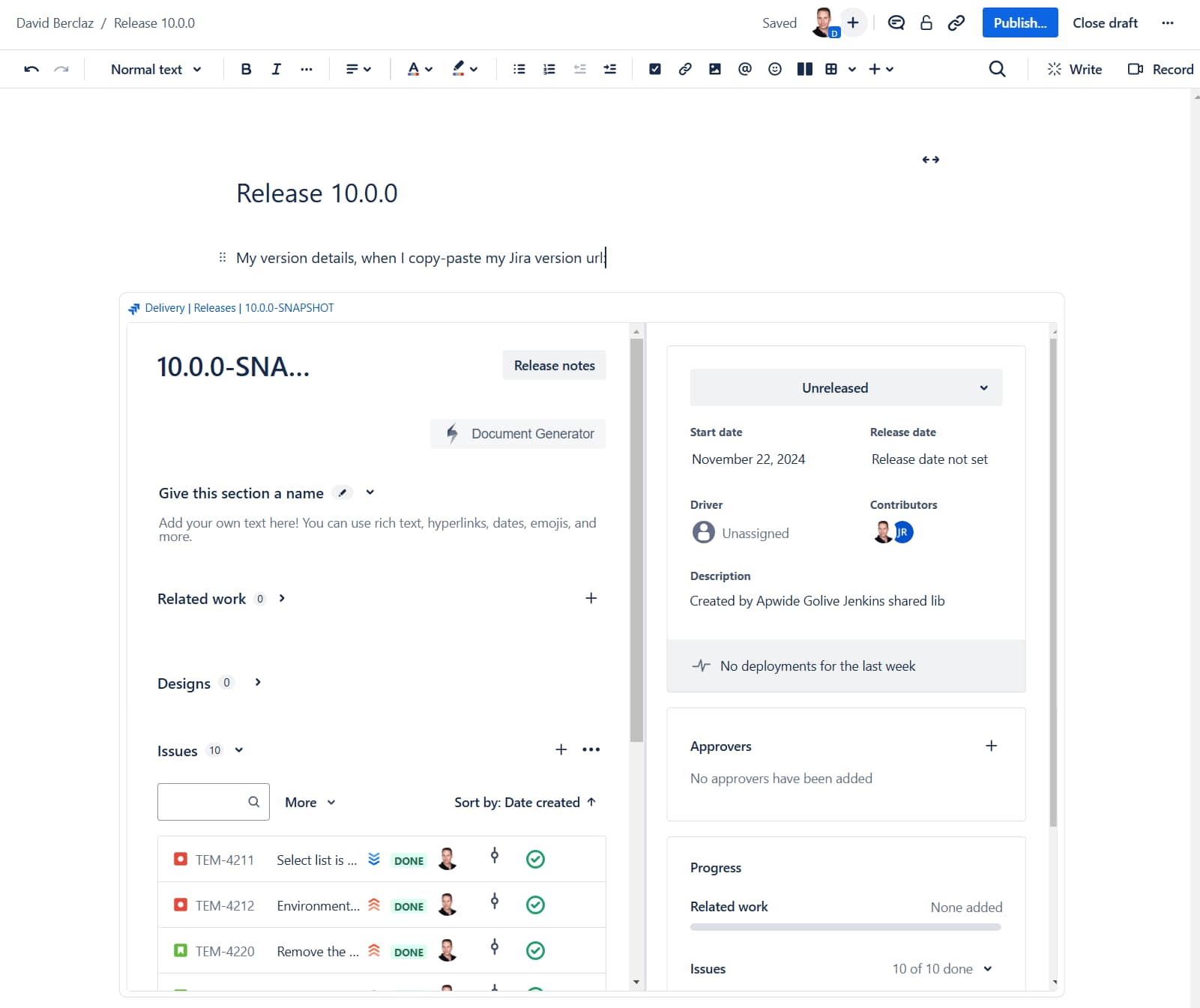 6 ways to use Confluence and Apwide Golive to Manage your Releases 2025