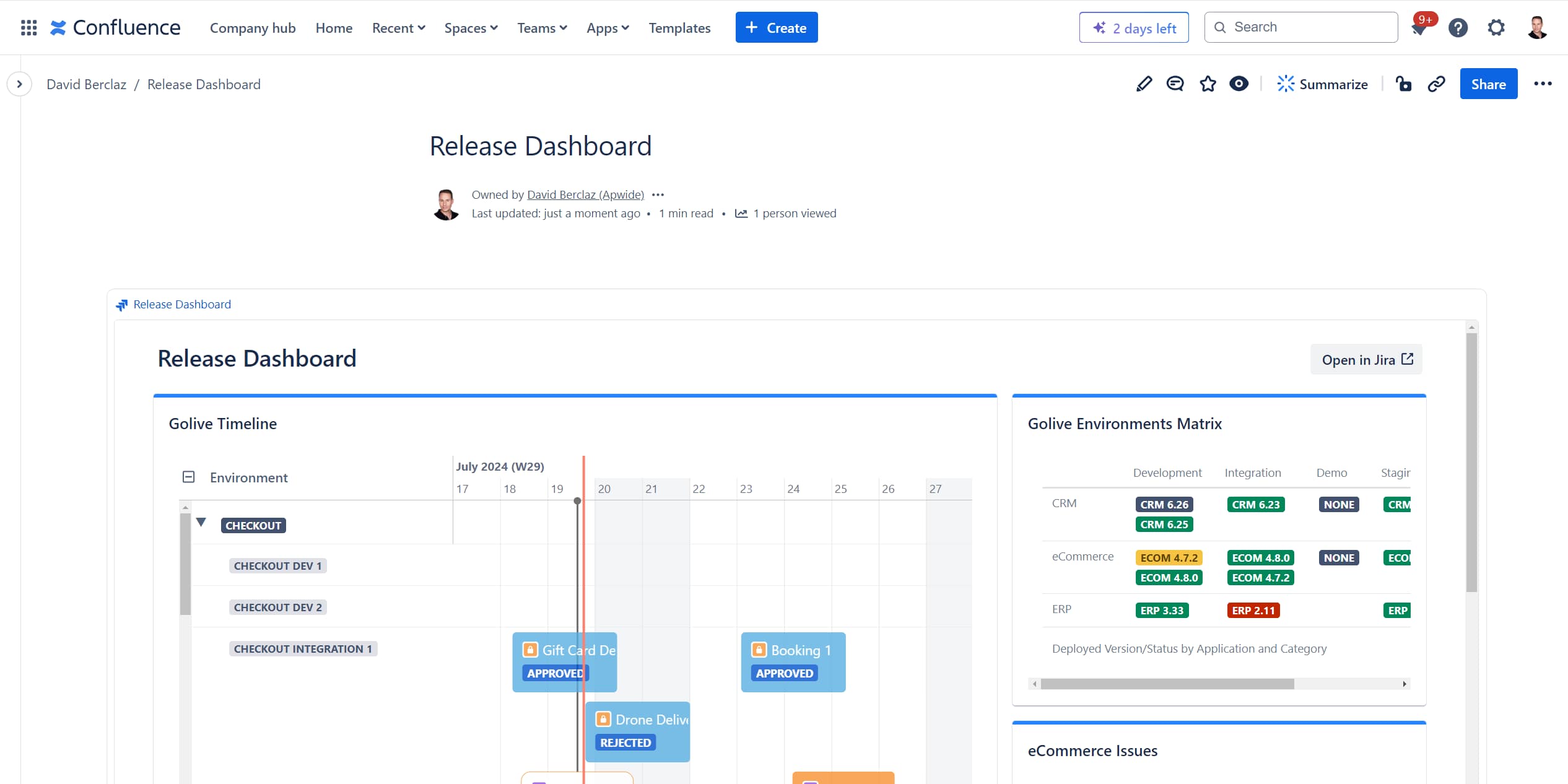 6 ways to use Confluence and Apwide Golive to Manage your Releases 2025
